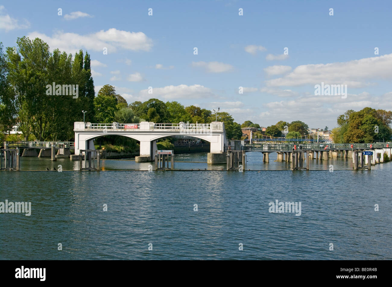 The Weir At Teddington Lock On The River Thames England Stock Photo - Alamy
