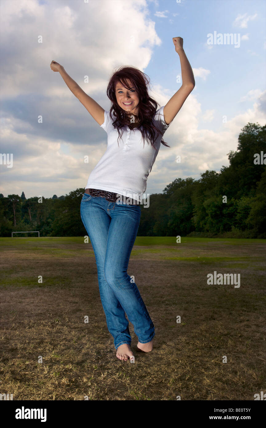 Waving their arms hi-res stock photography and images - Alamy