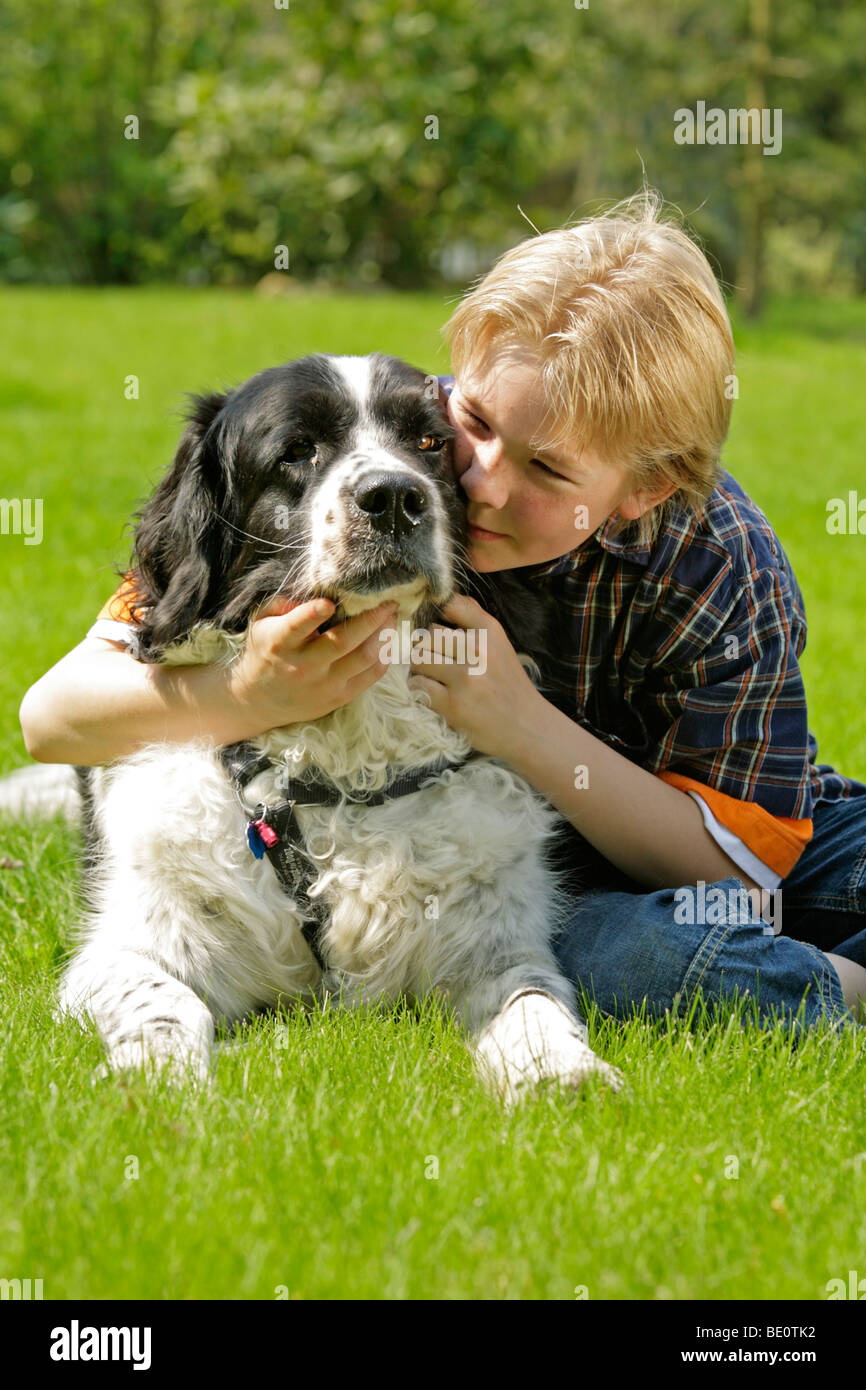 a young boy and his dog Stock Photo - Alamy