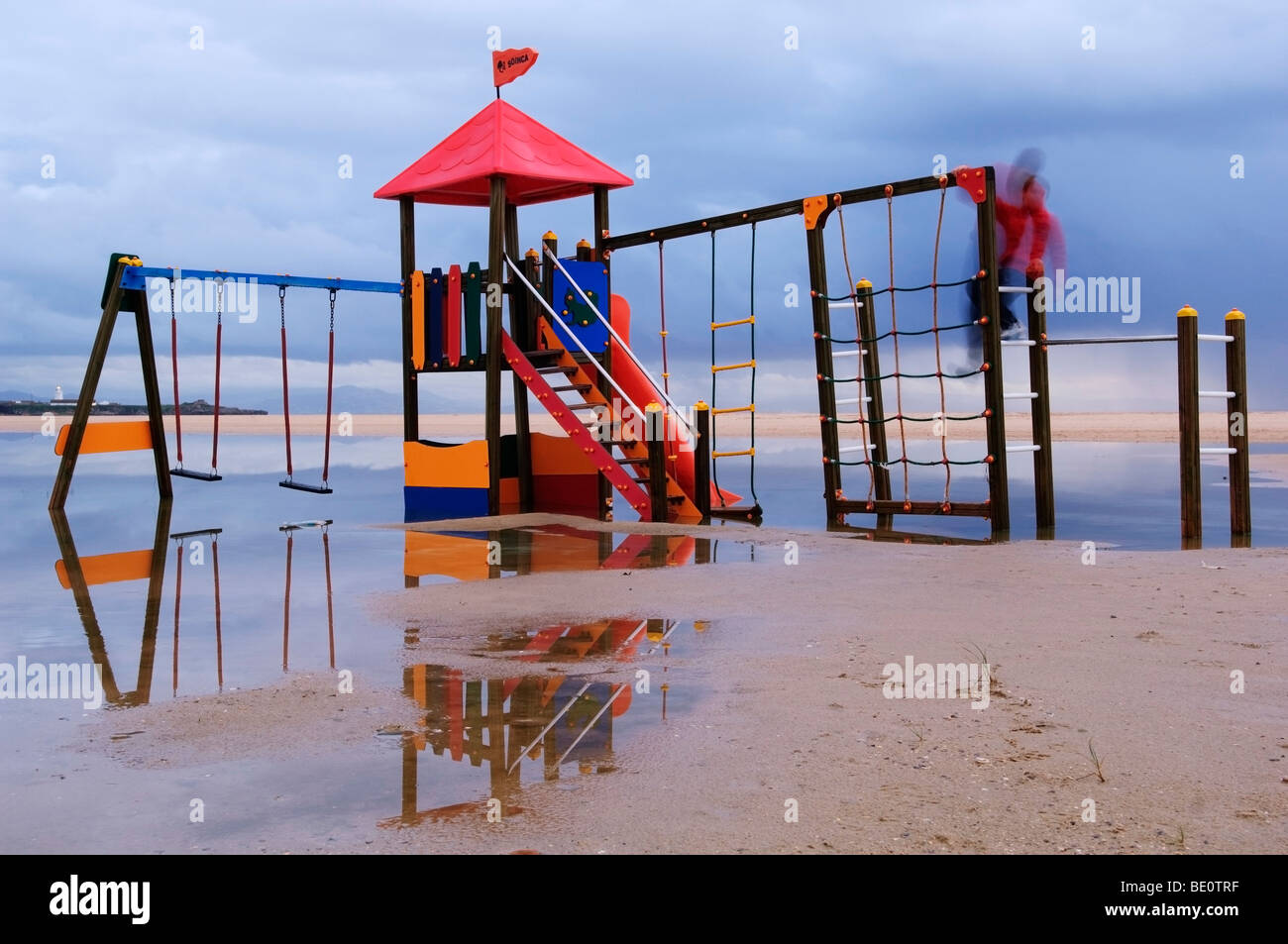 Playground by seashore Stock Photo - Alamy