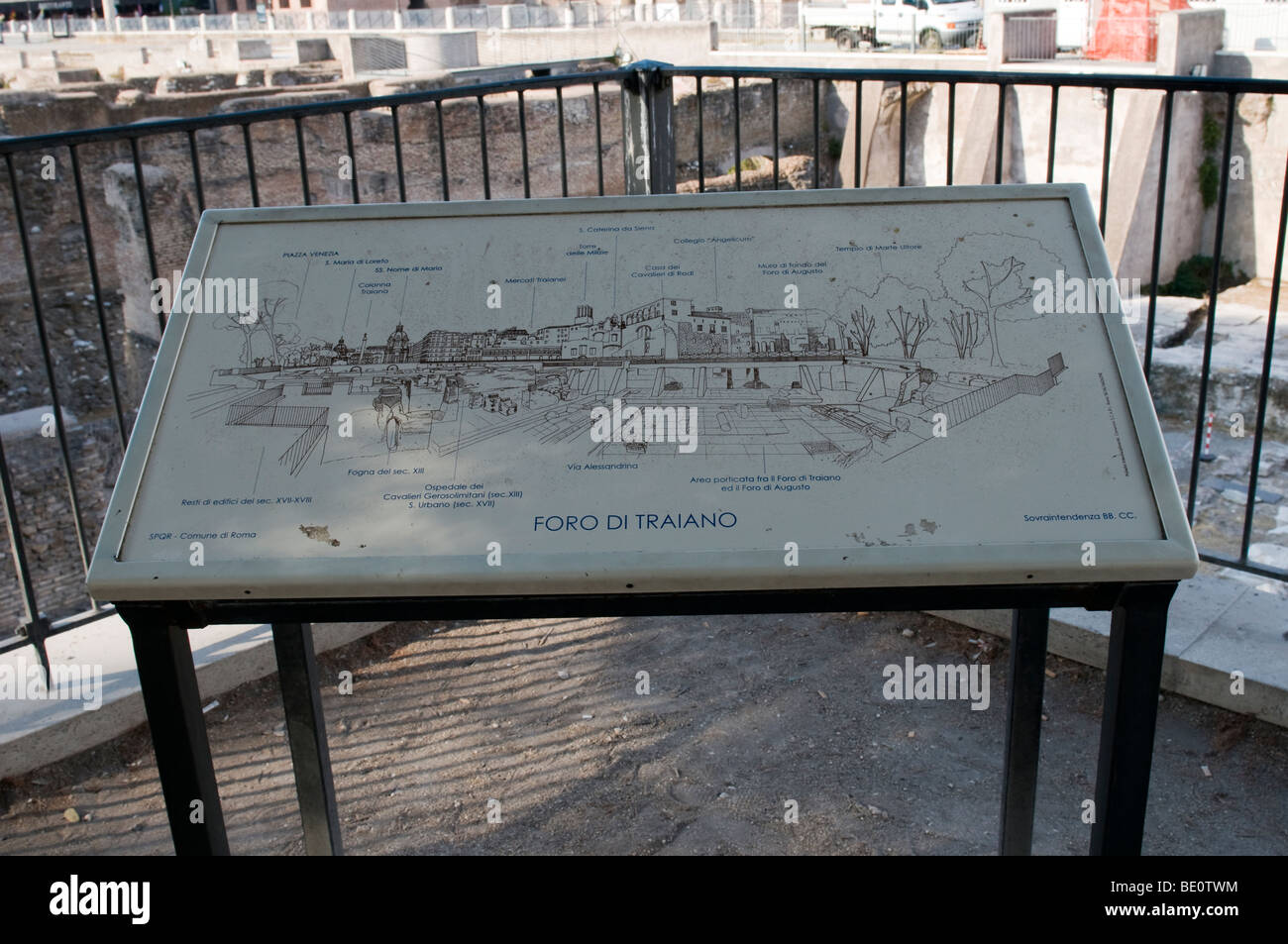 Trajan's Forum map Stock Photo - Alamy