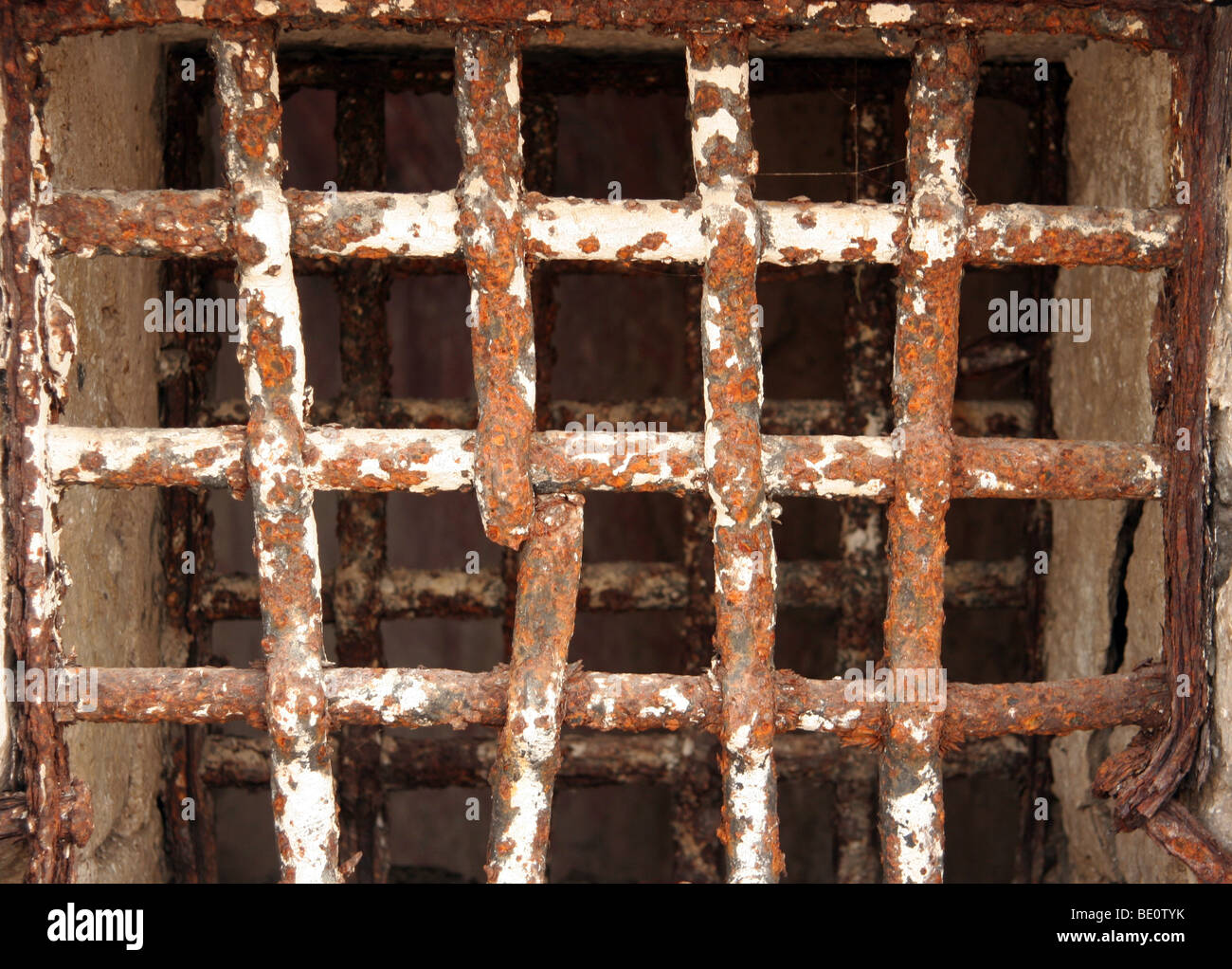 Rusty bars on a castle Stock Photo - Alamy