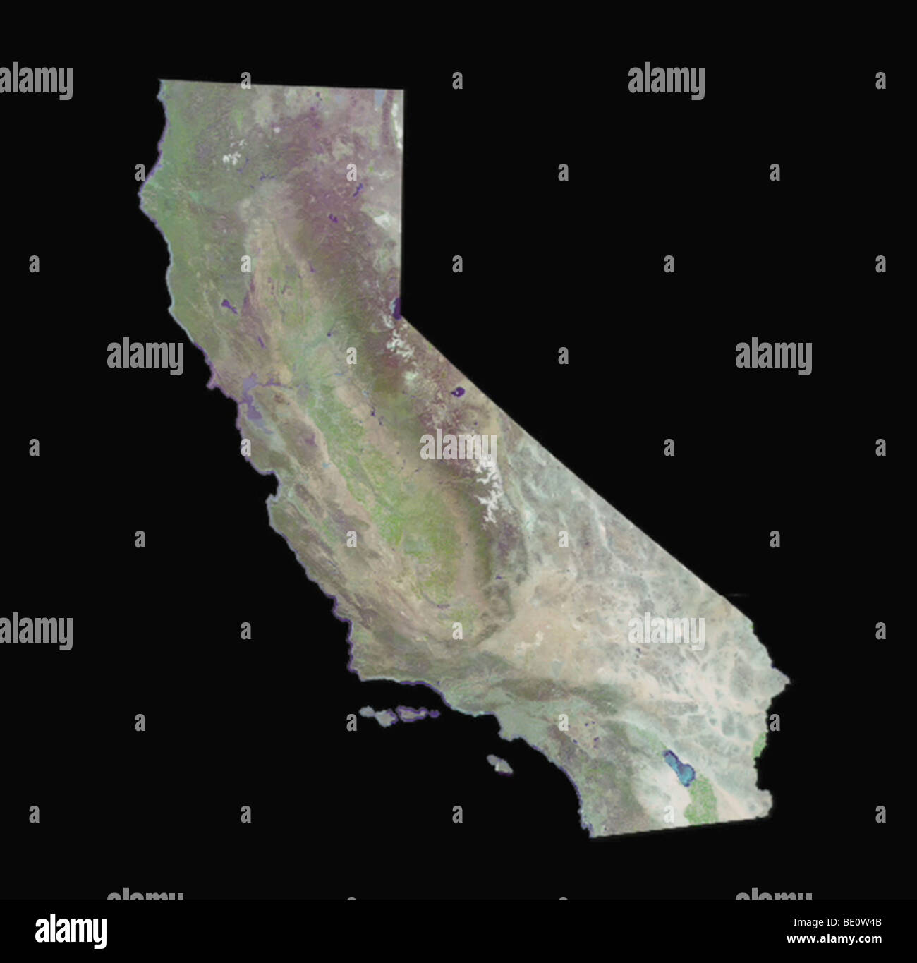 Satellite photo of California from space Stock Photo - Alamy