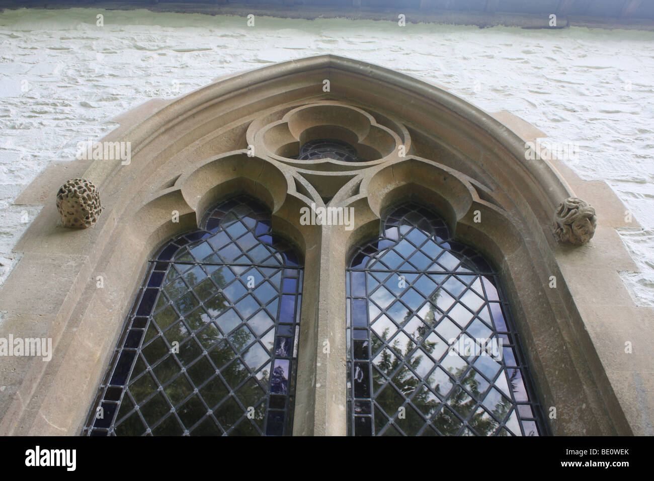 Church Window in South wales Stock Photo - Alamy