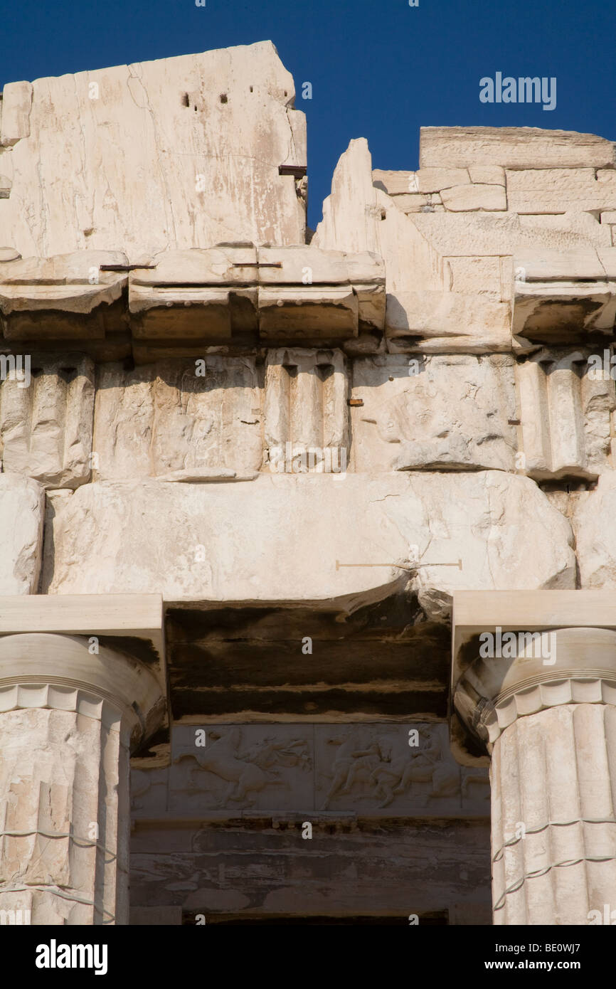Detail of the frieze on the Parthenon Athens Greece Stock Photo - Alamy
