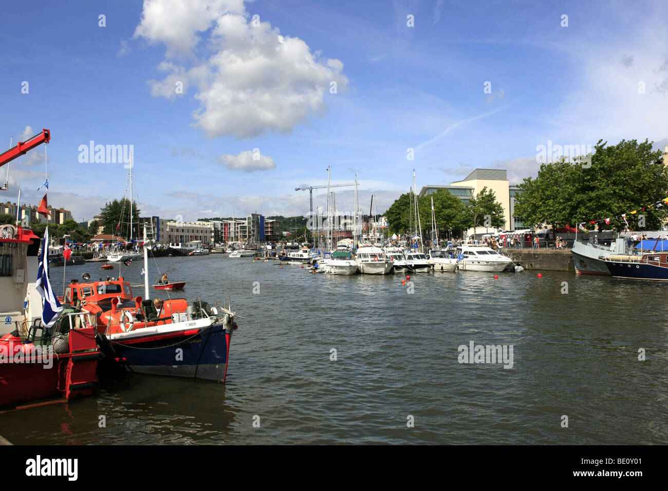 The Floating Harbour area of Bristol UK during the Harbour Festival ...