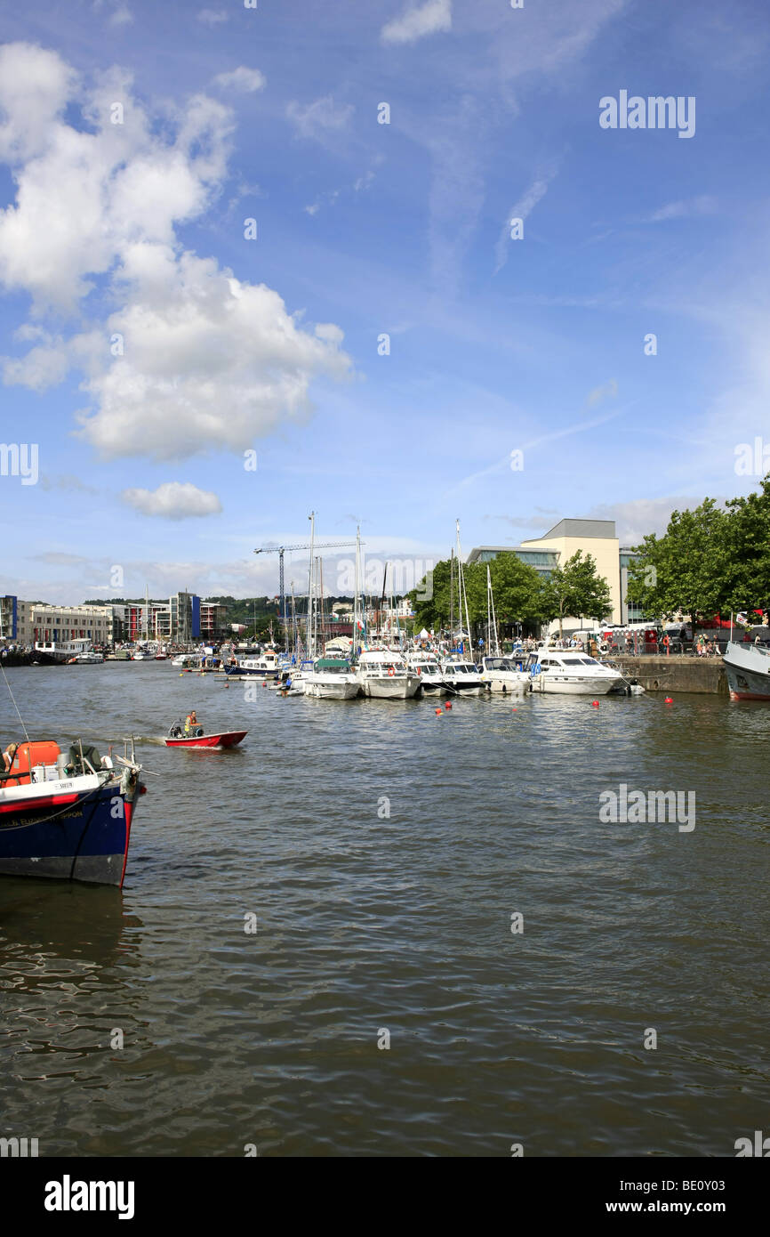 The Floating Harbour area of Bristol City docks UK during the Harbour ...