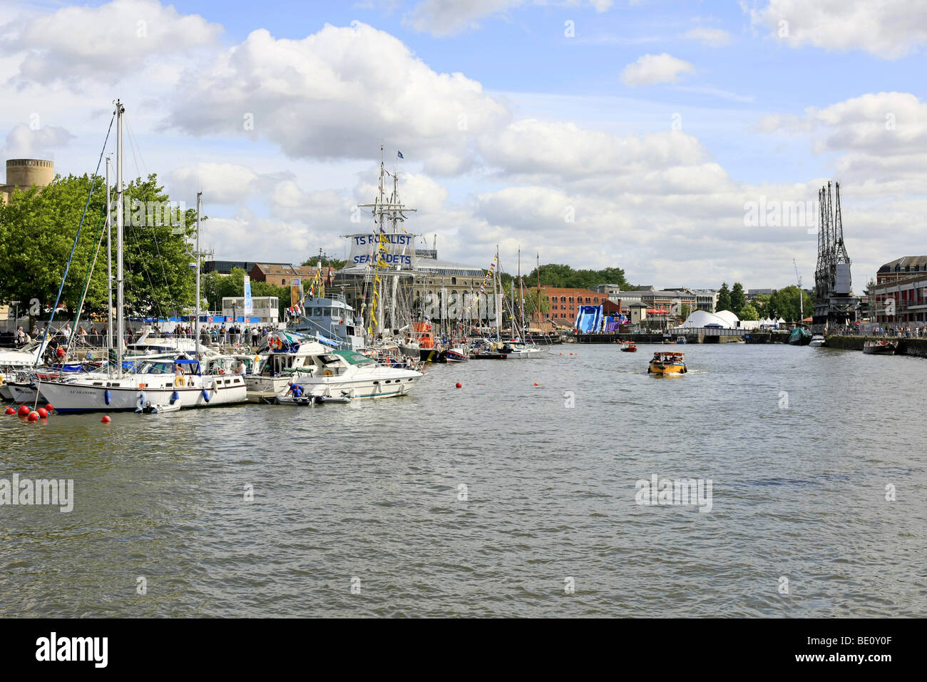 The Floating Harbour area of Bristol City UK during the Harbour ...