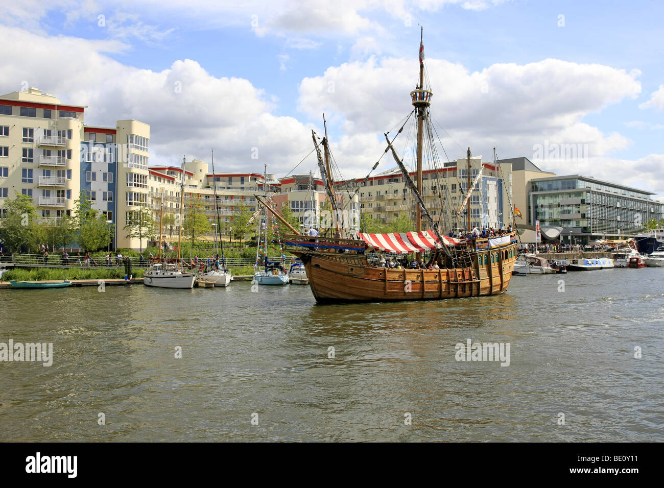 Mathew Henry Cabot Ship in Bristol City Harbour Estuary Stock Photo - Alamy
