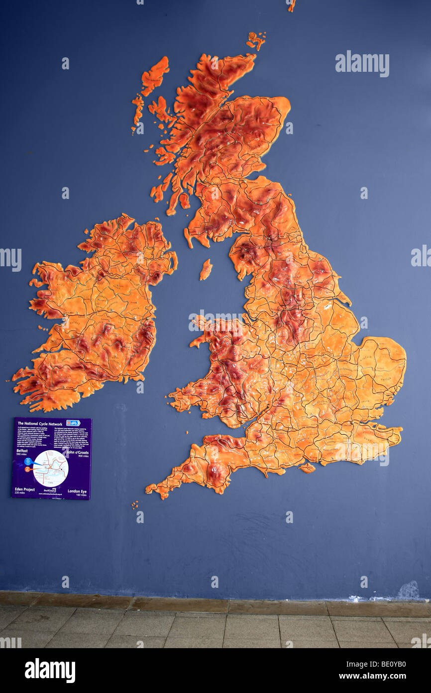 National Cycle Network map of Great Britain Stock Photo - Alamy