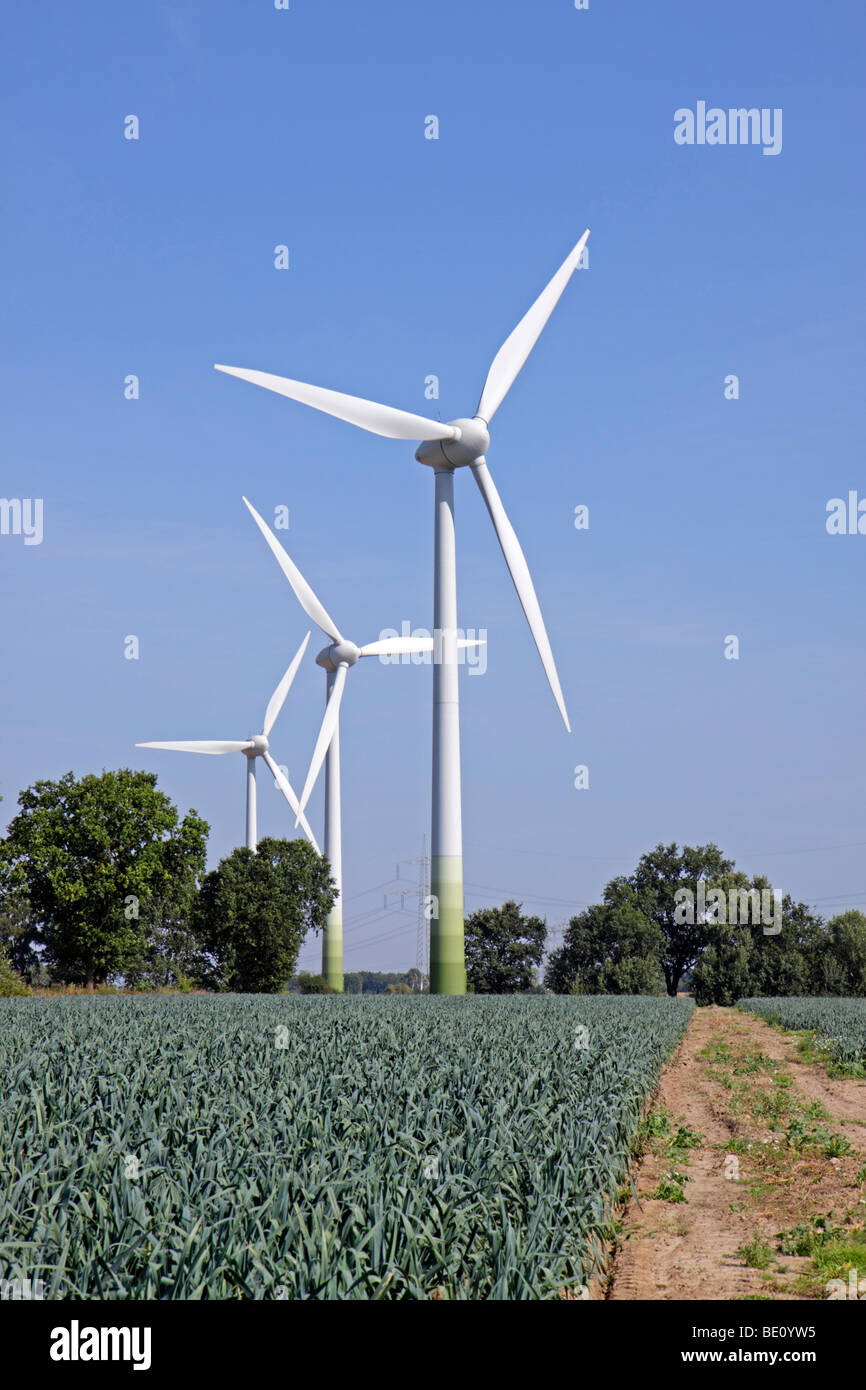 wind power station in the countryside, Lower Saxony, Germany Stock ...