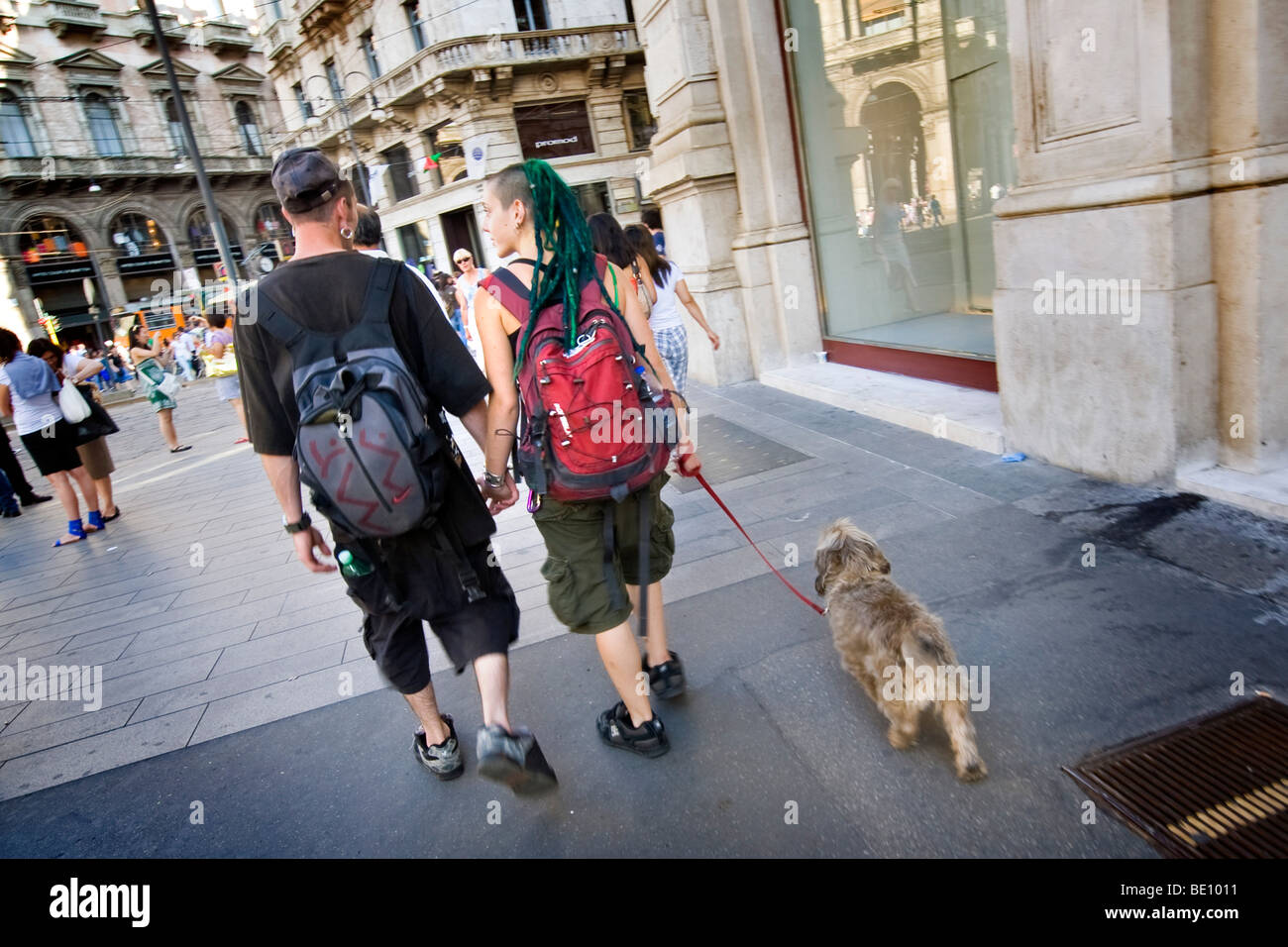 Young people, punk, Milan, Italy Stock Photo - Alamy