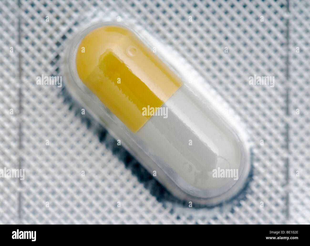 one hard capsule in blister packaging Stock Photo - Alamy