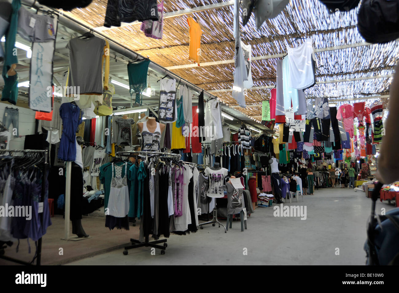 Bazaar with faked clothes near Kusadasi Turkey Stock Photo - Alamy