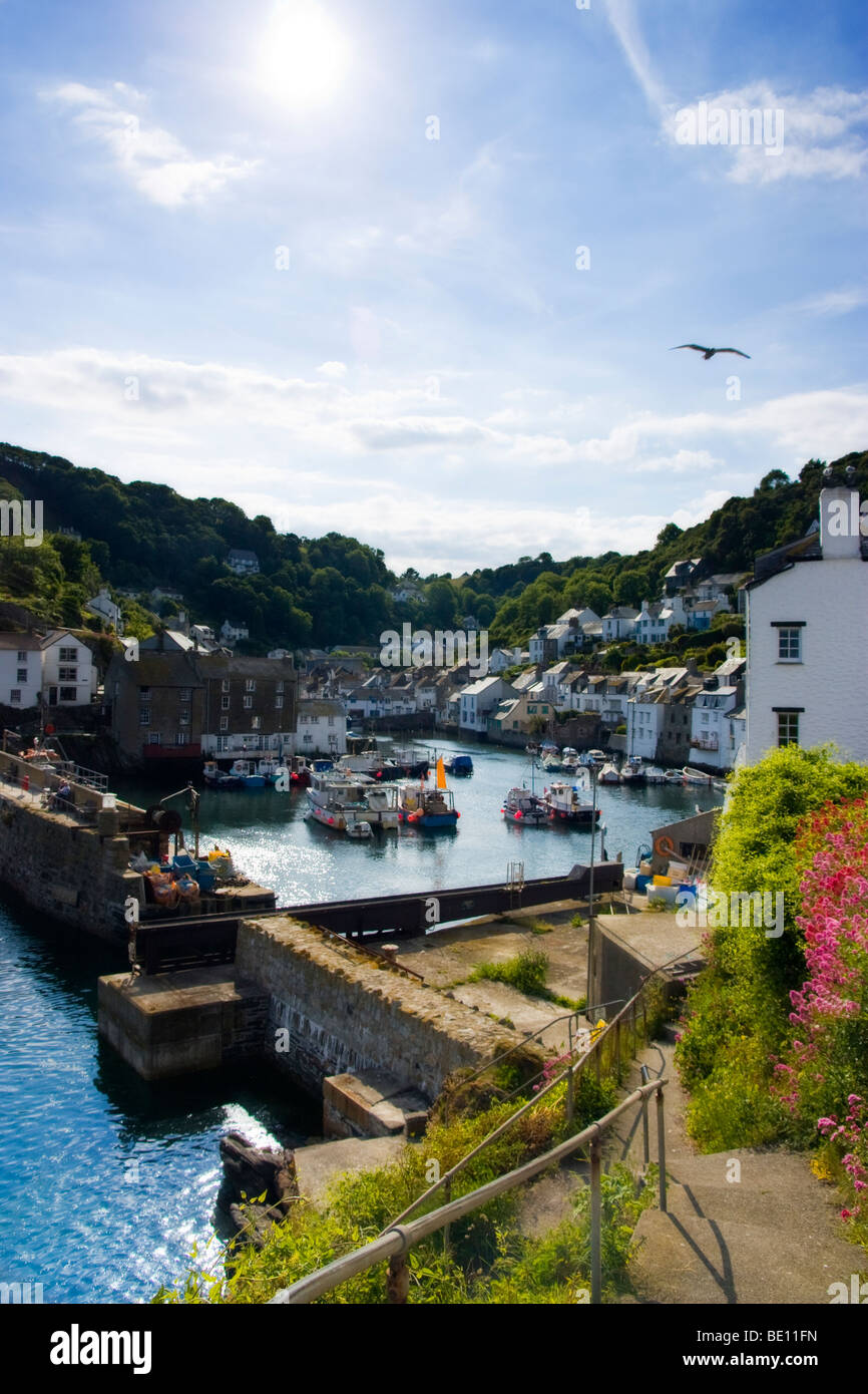 Polperro Harbour Cornwall UK Stock Photo - Alamy