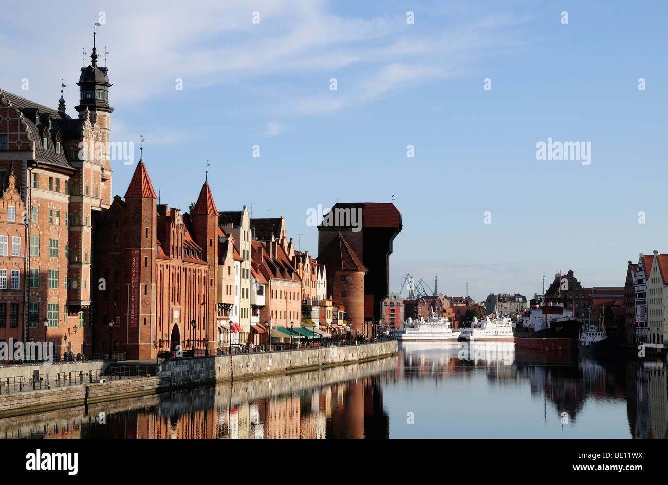 Gdansk waterfront, Motlava river, Poland Stock Photo - Alamy