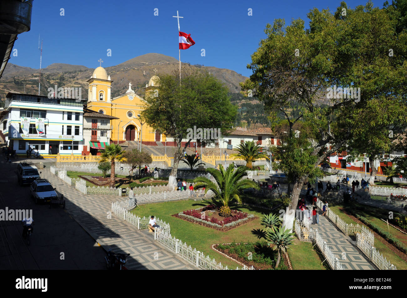 CAJABAMBA PERU - SEPTEMBER 7: The Plaza de Armas in Cajabamba in ...