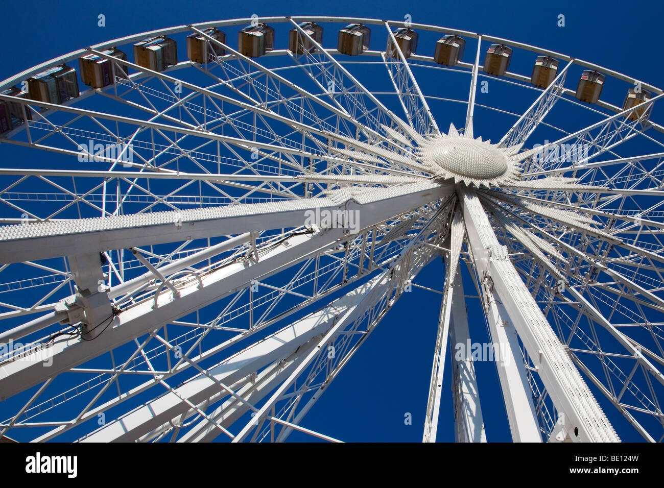 Close Up of a Giant Ferris Wheel in the Cathedral Quarter of Derby ...