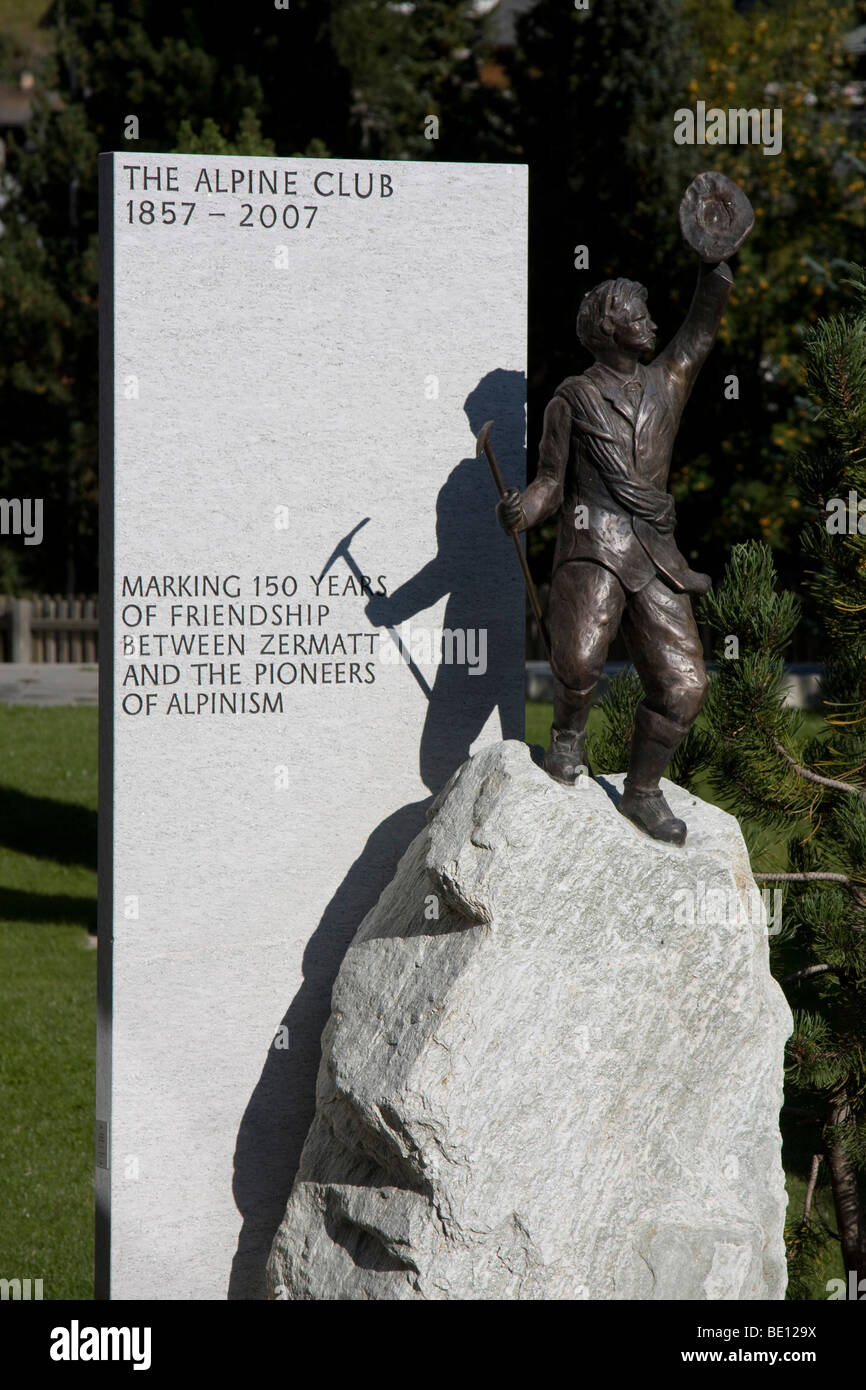 the alpine club memorial 1857 - 2007 zermatt switzerland europe Stock ...