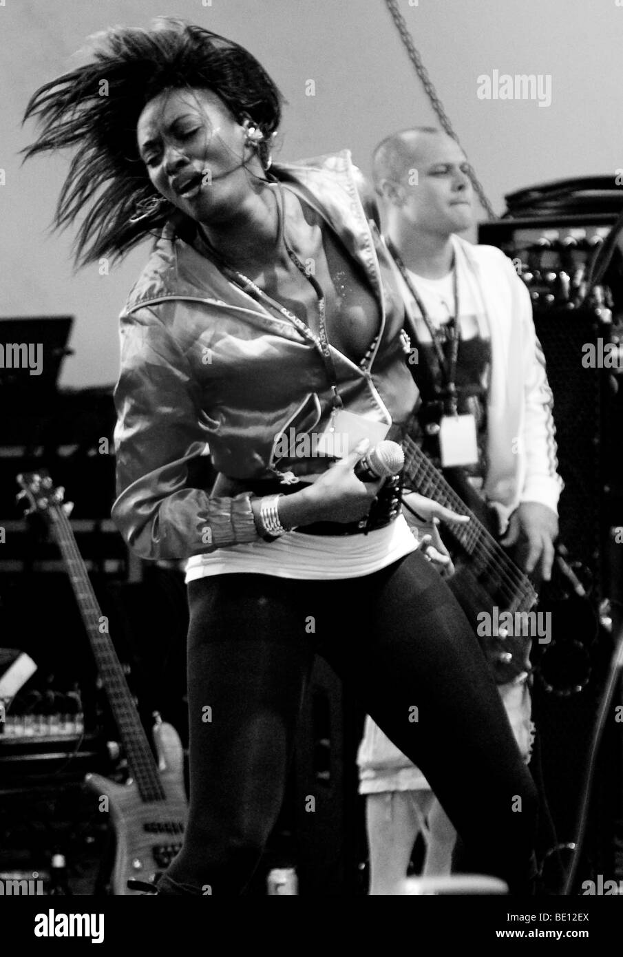 British woman rock singer Black and White Stock Photos & Images - Alamy