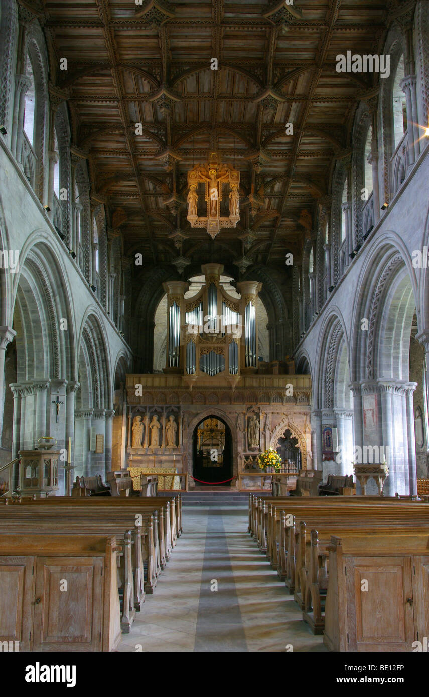 Interior of St Davids Cathedral Pembrokeshire Wales Stock Photo - Alamy