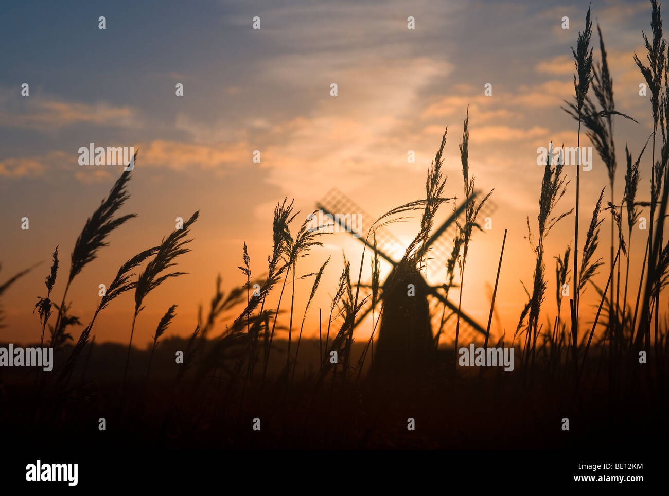Windmill Sunrise 1 Stock Photo - Alamy