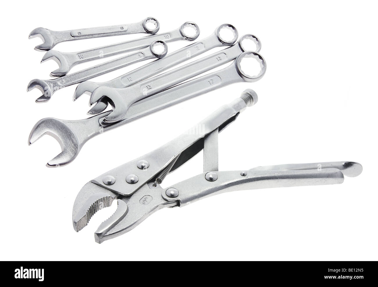 Spanners and Wrench Stock Photo - Alamy