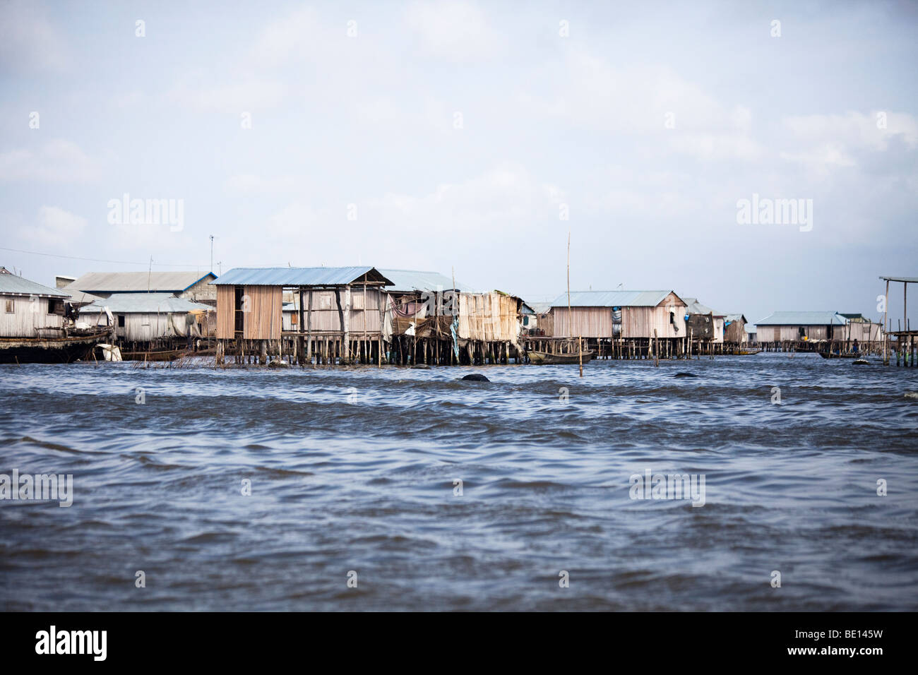 Along the coast of Benin between Cotonou and Ganvie, fishermen live on ...