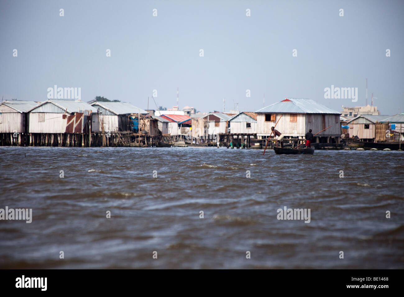 Along the coast of Benin between Cotonou and Ganvie, fishermen live on ...