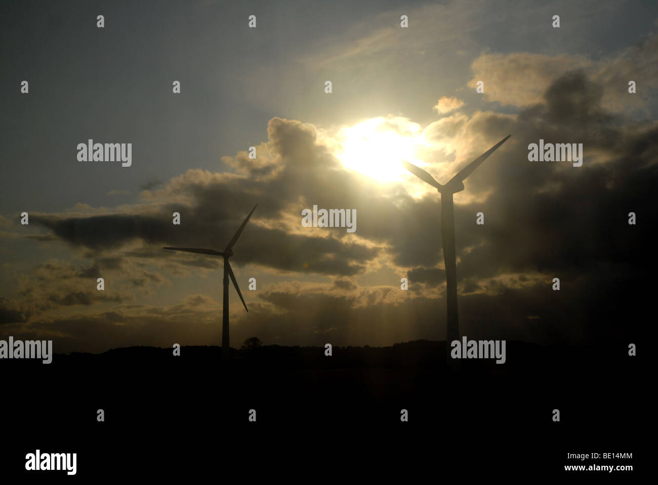 Set wind turbines windmill hi-res stock photography and images - Alamy
