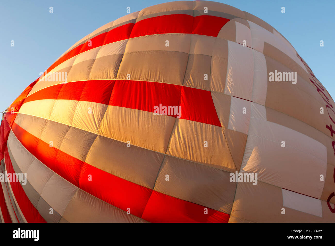 Hot air balloon partially inflated Stock Photo - Alamy