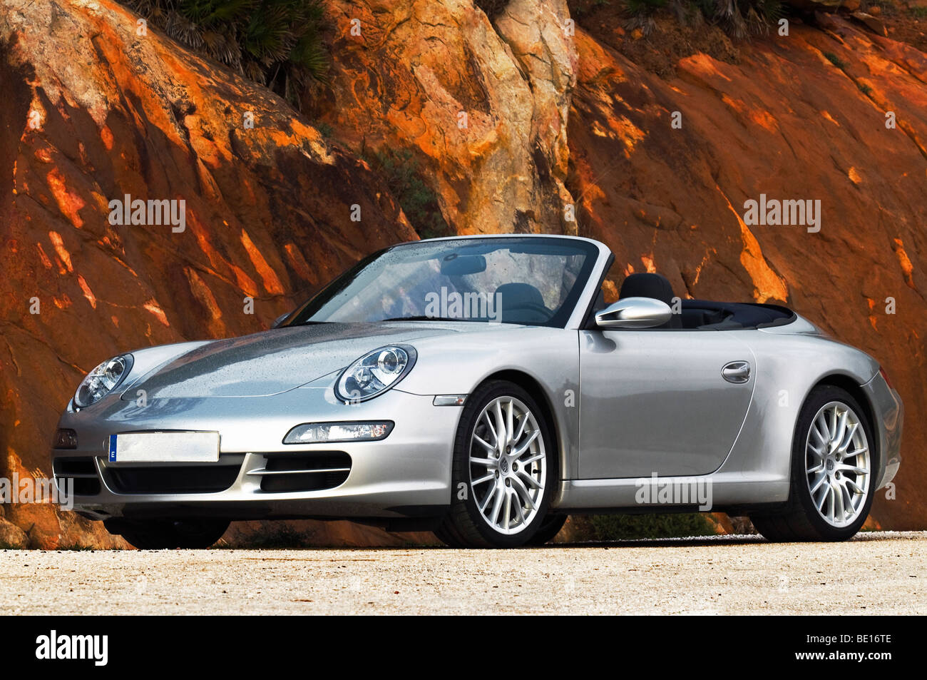 Front view of convertible car Stock Photo - Alamy