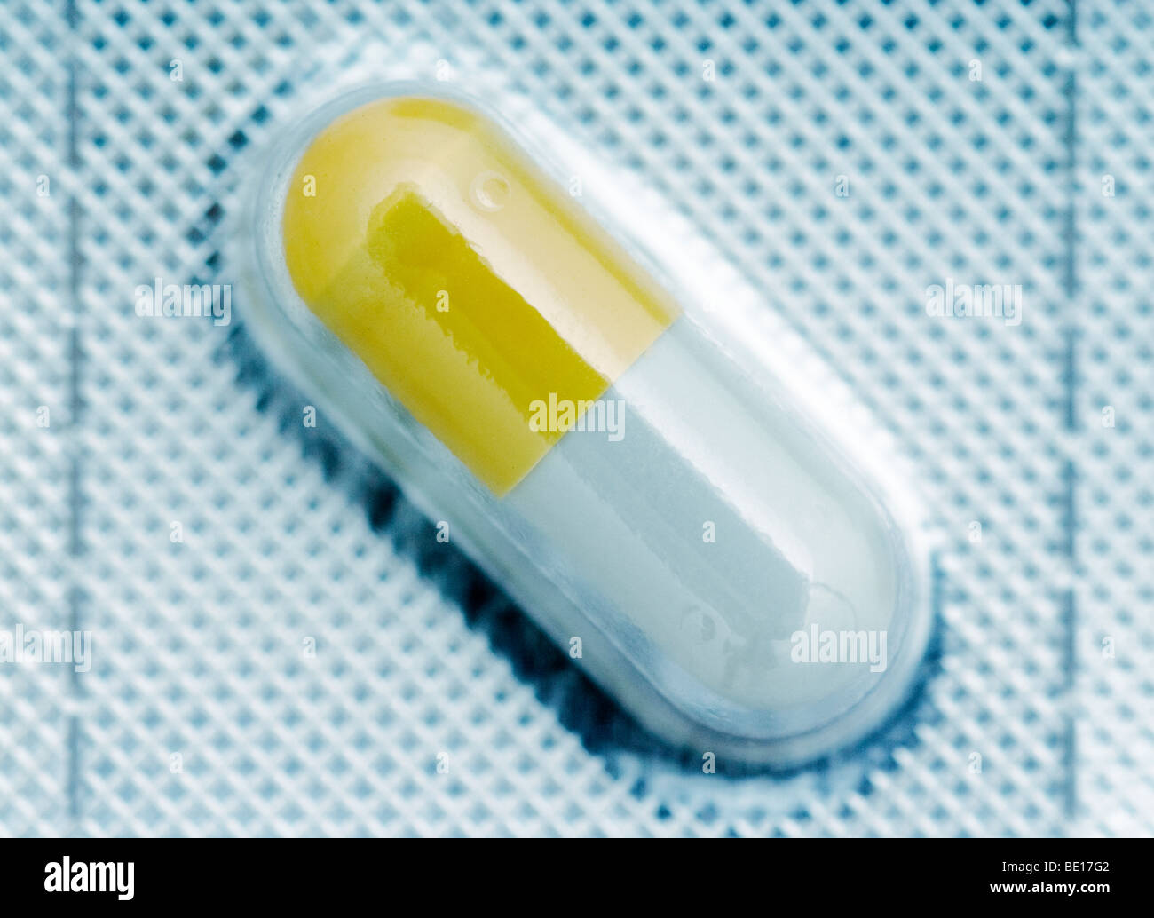 one hard capsule in blister packaging Stock Photo - Alamy
