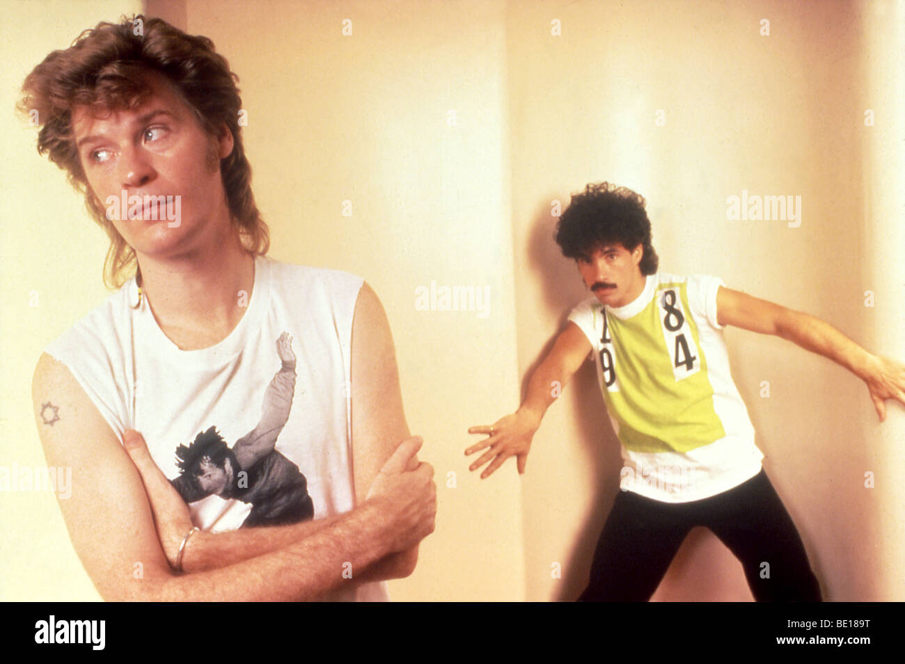 HALL AND OATES - promotional photo of US singers Daryl Hall at left and ...