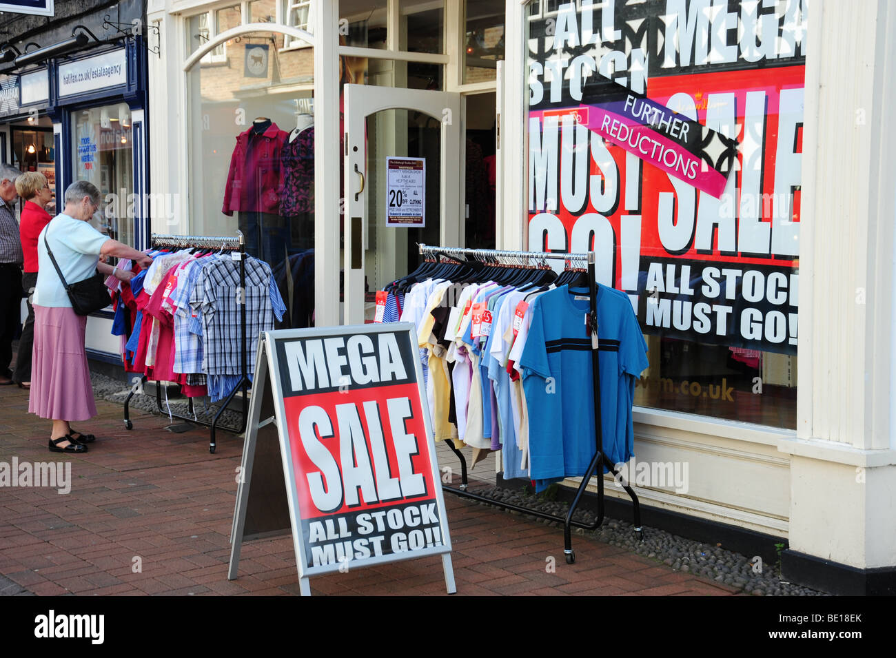 sale at a clothing shop Stock Photo - Alamy