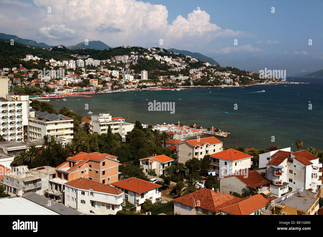 Igalo with Herceg Novi in the background, Montenegro Stock Photo - Alamy