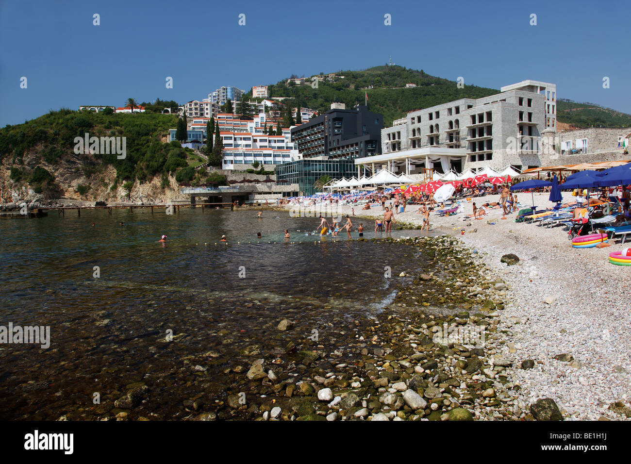 Budva Beach, Budva, Montenegro Stock Photo - Alamy