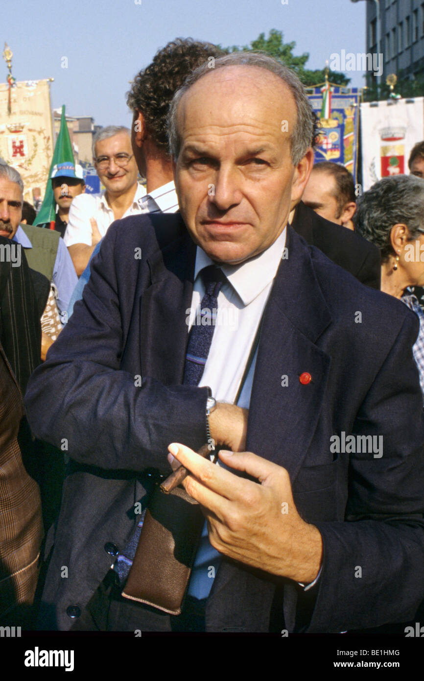 On, fausto Bertinotti, Milan, 1997 Stock Photo - Alamy