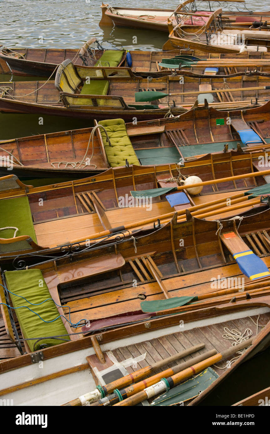 Wooden Pleasure Rowing Boats For Hire On The River Thames At Richmond ...
