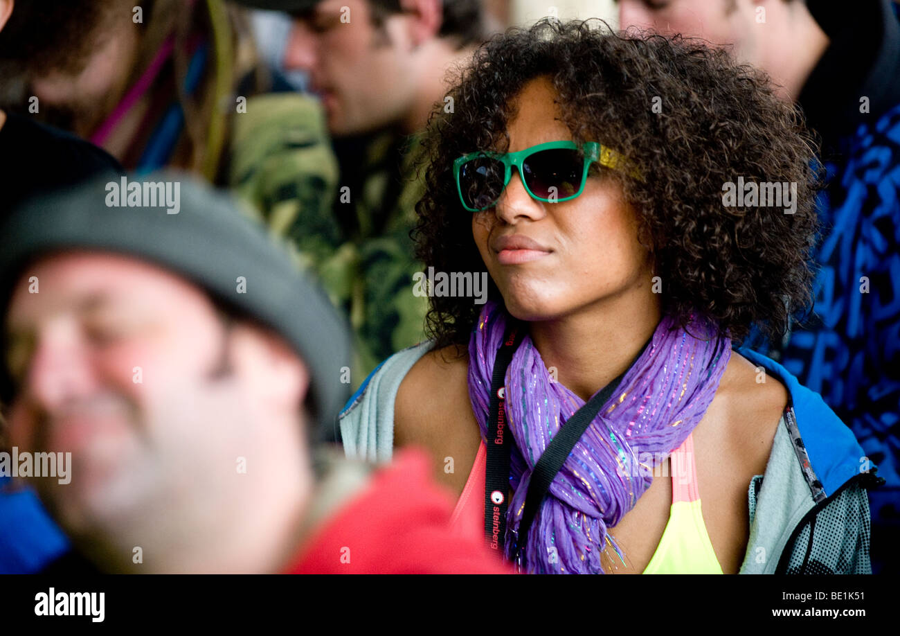 Crowds of revelers at the 2009 Glade Festival Stock Photo - Alamy