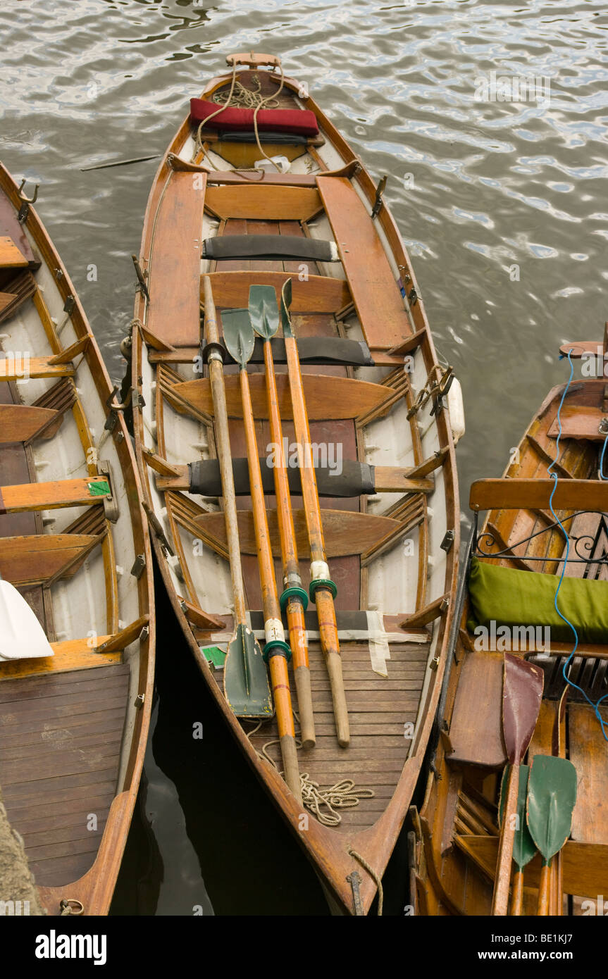 Wooden Pleasure Rowing Boats For Hire On The River Thames At Richmond ...