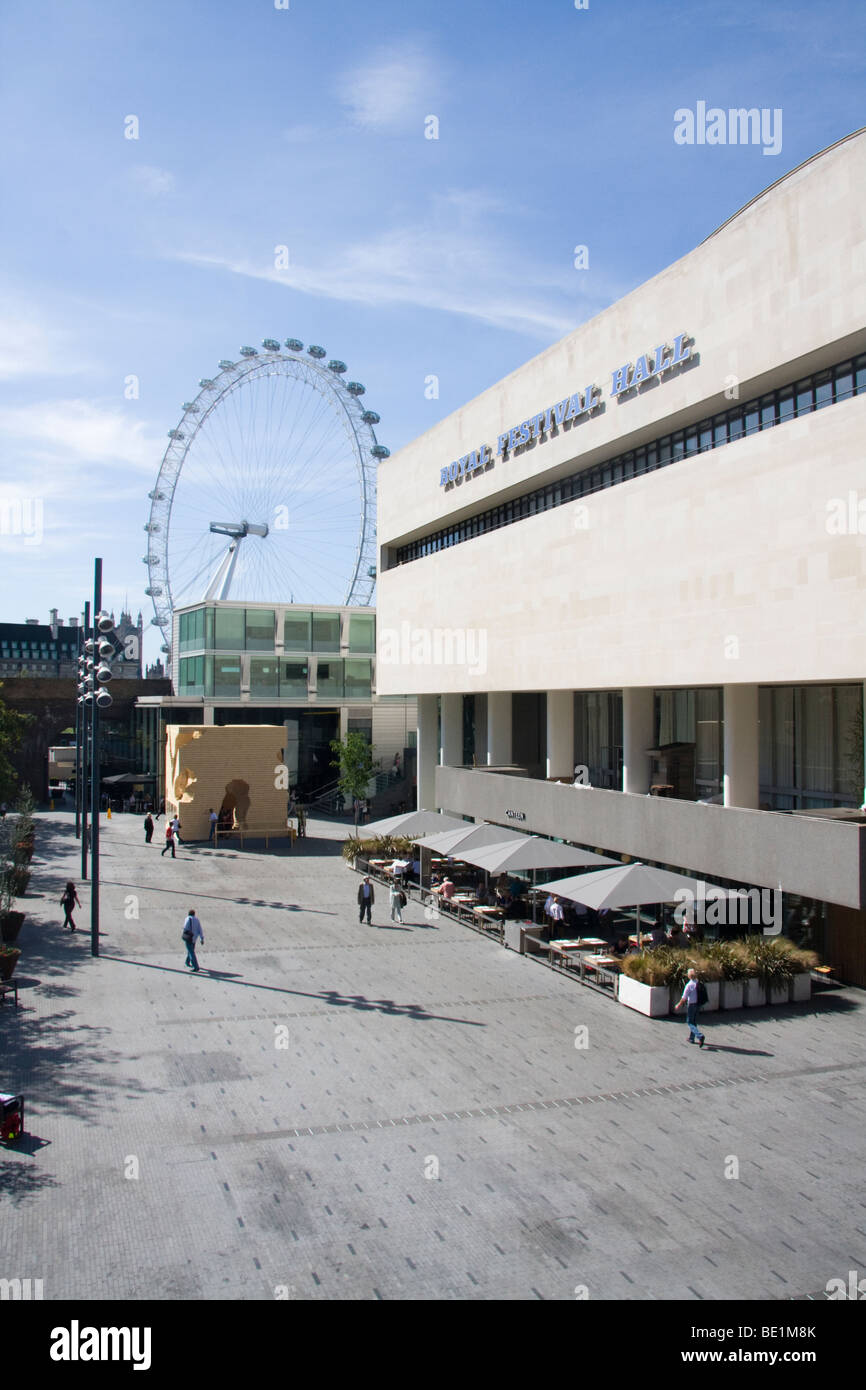 London Eye and Royal Festival Hall South Bank Waterloo London England ...