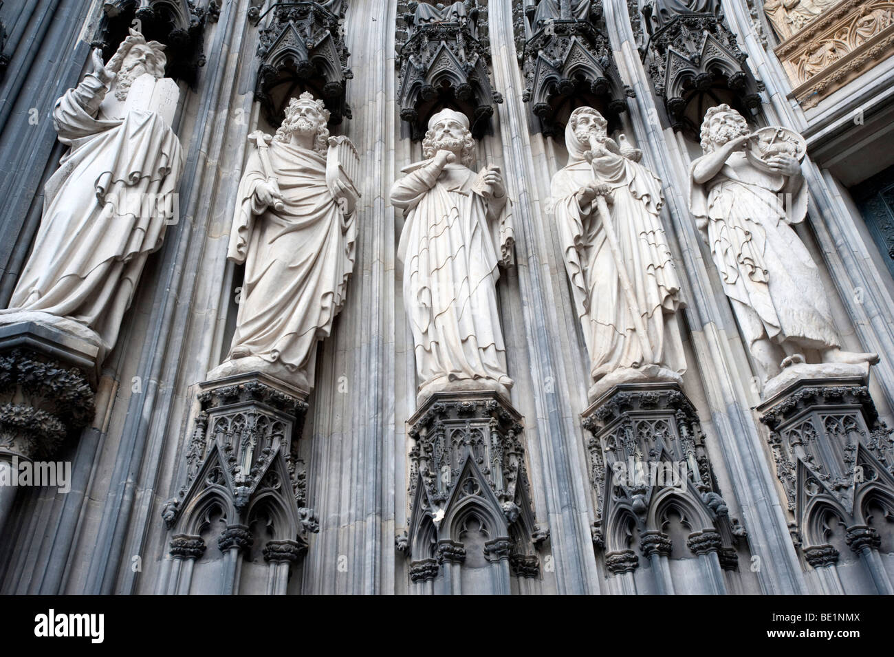 Statue at the cathedral of cologne hi-res stock photography and images ...