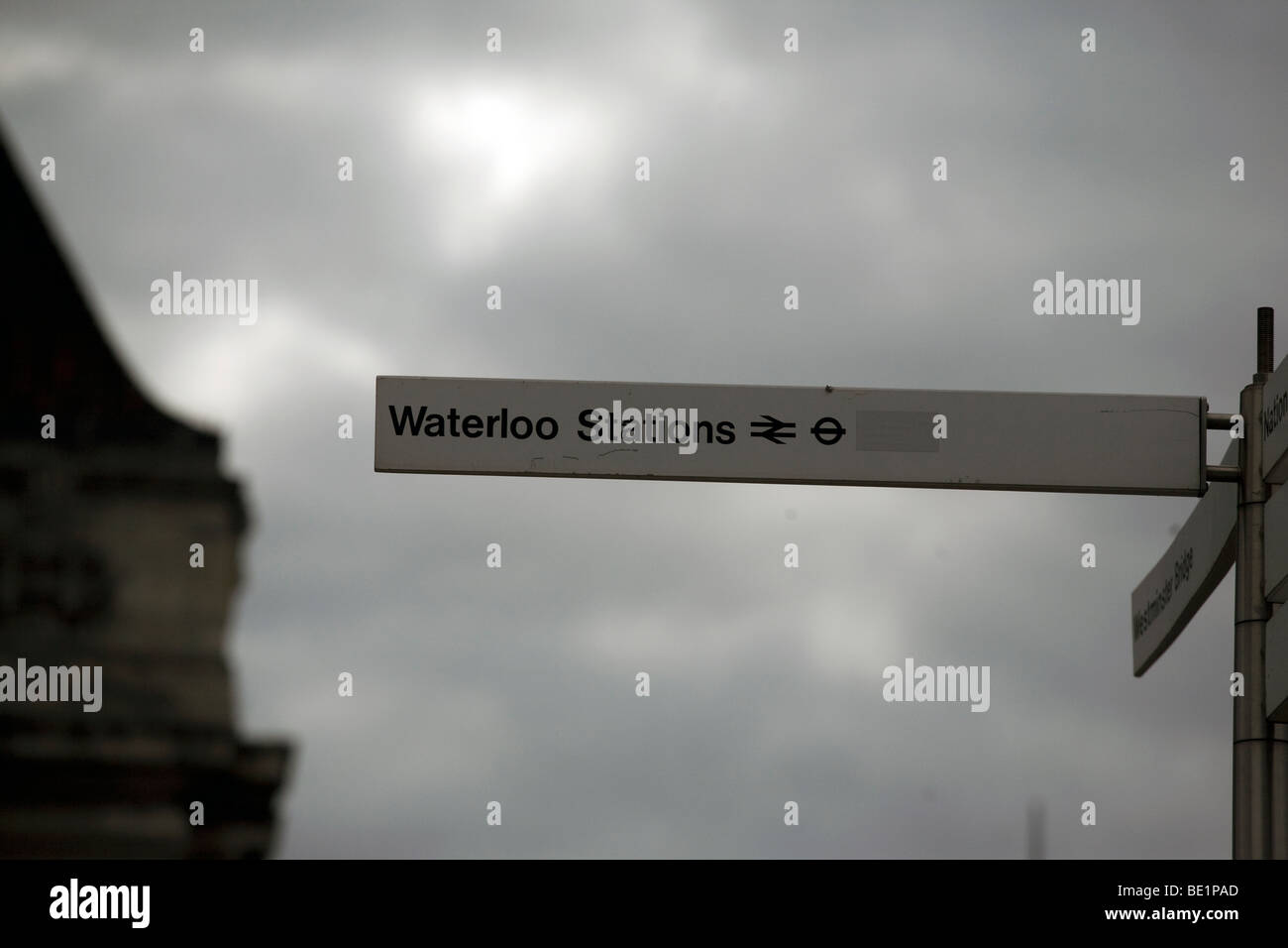 London waterloo sign hi-res stock photography and images - Alamy