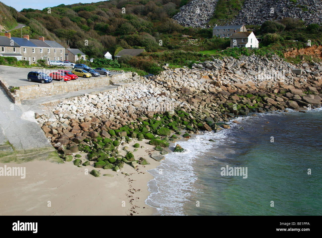 the remote and rugged lamorna cove in cornwall,uk Stock Photo - Alamy