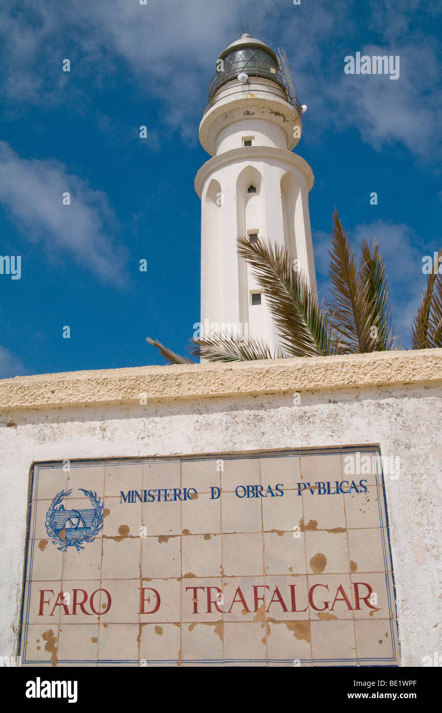 Spain. The lighthouse at Cape Trafalgar, where the famous battle took ...