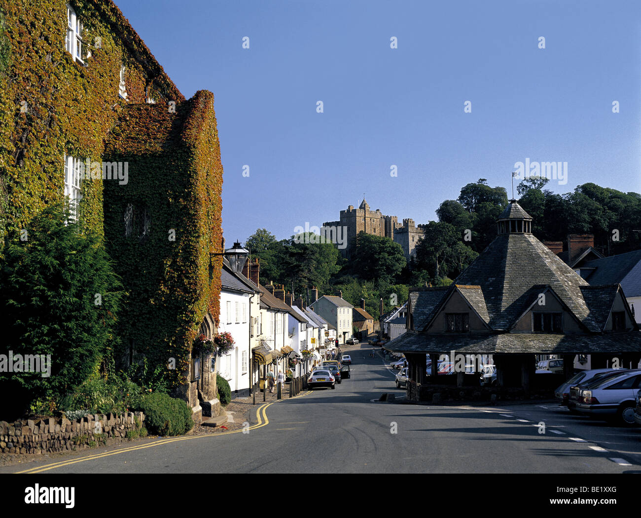 Dunster Village Devon England UK Stock Photo - Alamy