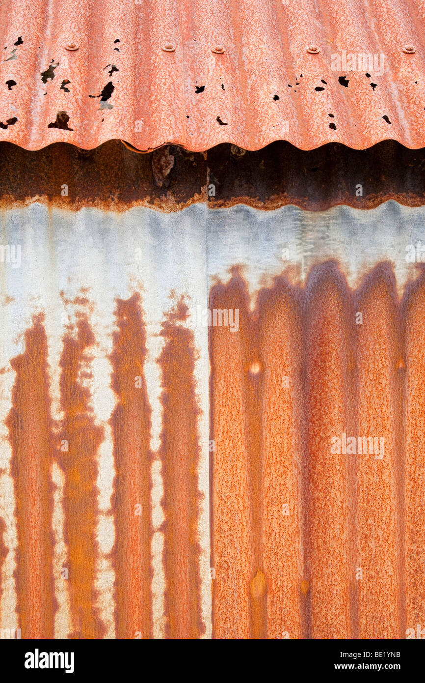 Rusty corrugated sheets Stock Photo - Alamy