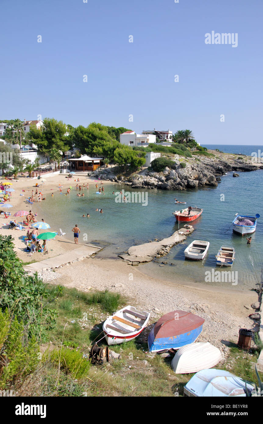 Small beach and harbour, Leporano, Taranto Province, Puglia Region ...