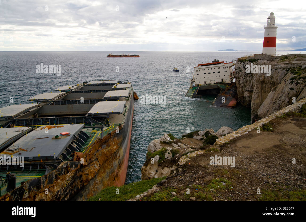 Shipwreck, Europa Point, Rock of Gibraltar Stock Photo - Alamy